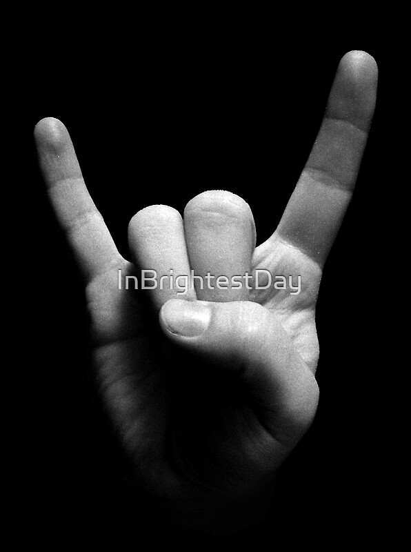 "Heavy Metal Sign Language" by InBrightestDay | Redbubble