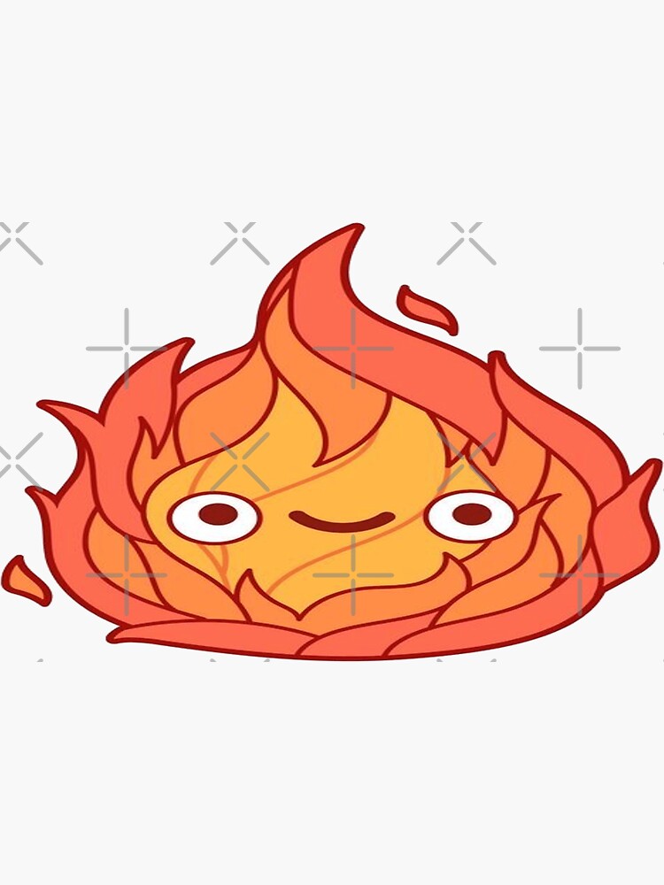 "Calcifer - Howls Moving Castle" Sticker for Sale by Guttersnipe5 ...