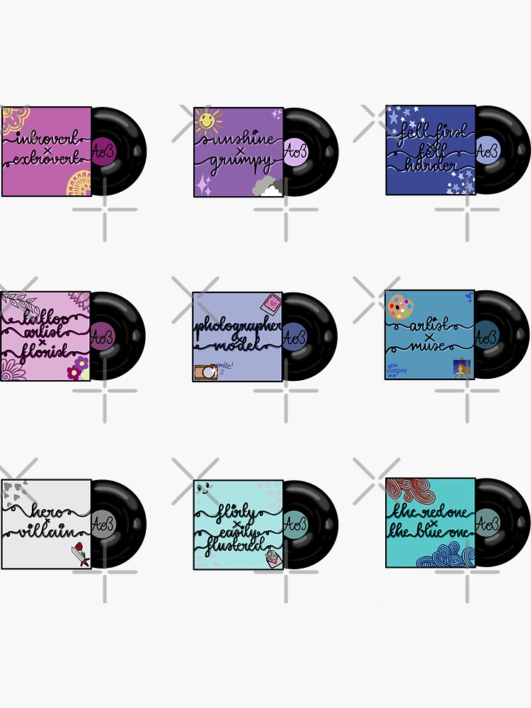 "Ship dynamics/pairings Vinyls" Sticker for Sale by TheHermitCrab ...