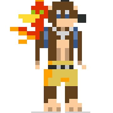 "Banjo-Kazooie Pixel Art" Sticker for Sale by GrenierSeymour | Redbubble