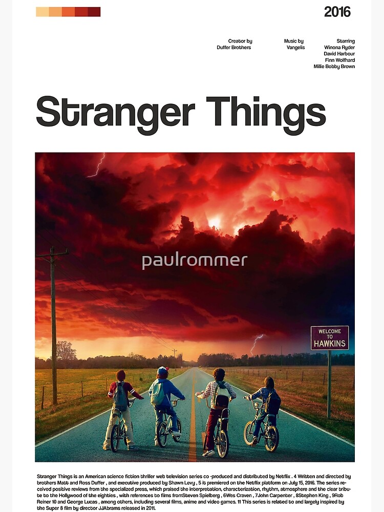 Póster con la obra « Cartel de la serie Stranger things» de paulrommer ...