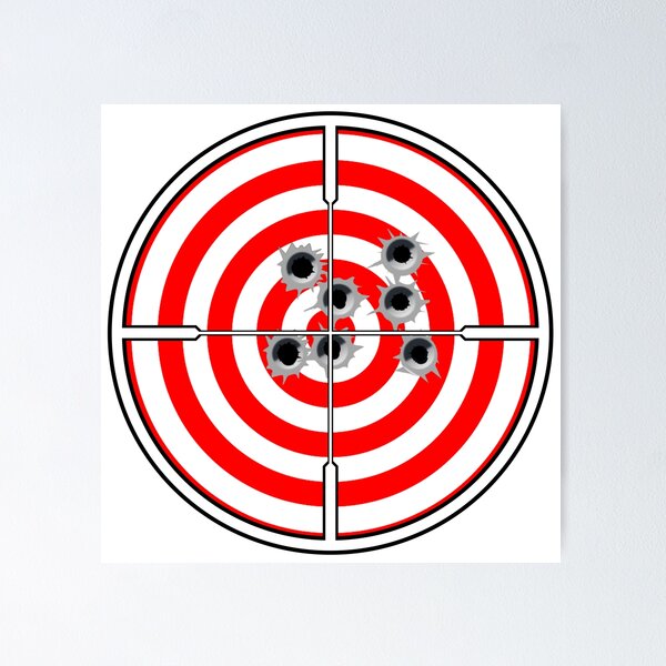 "Group Therapy Gun Humor Target Practice Sniper Reticle" Poster for ...