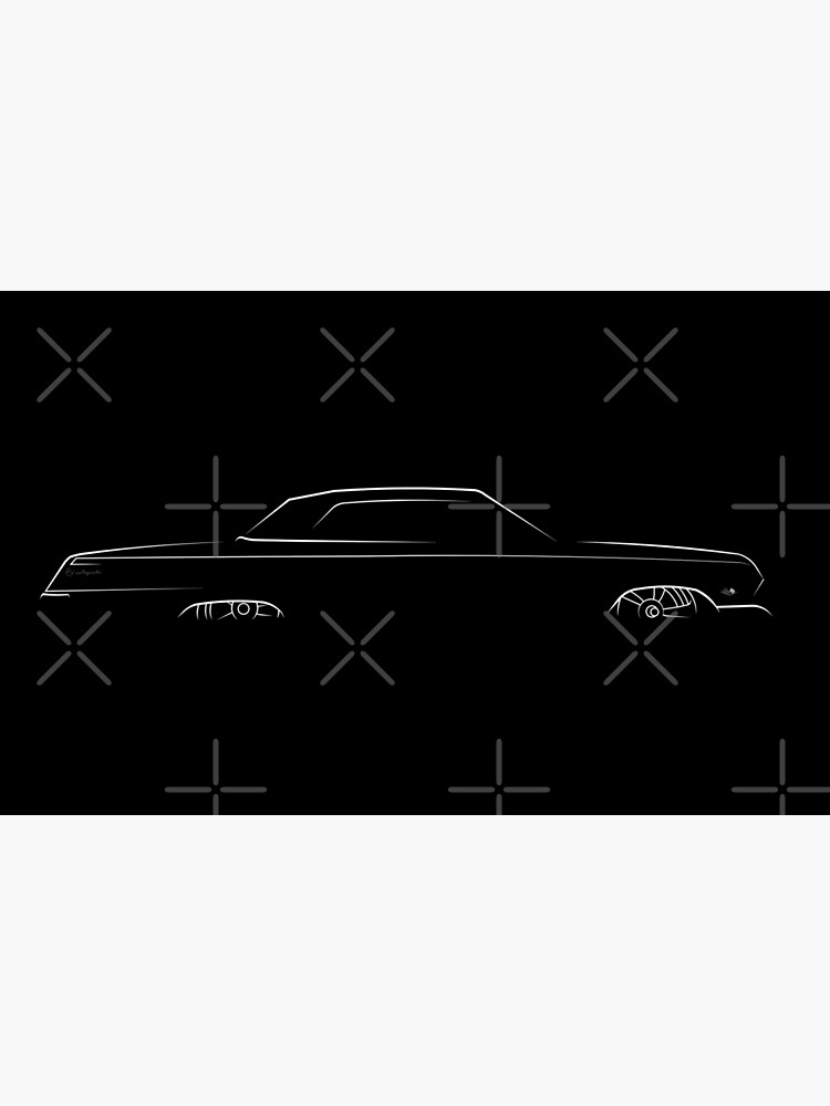 "1962 Impala - profile stencil, white" Photographic Print by mal ...