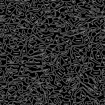 "Formula 1 Black And White 2023-2024 Race Tracks Pattern" Journal for ...