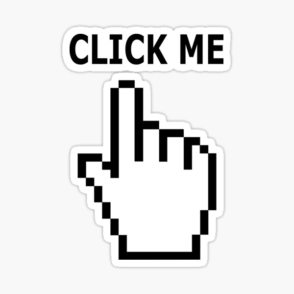 "Click Me Pointer Cheeky Retro" Sticker by sweetsixty | Redbubble
