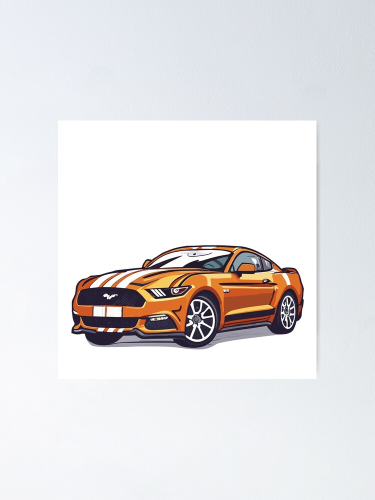 "Ford Mustang - Cartoon Design" Poster for Sale by PoppinDesigner ...