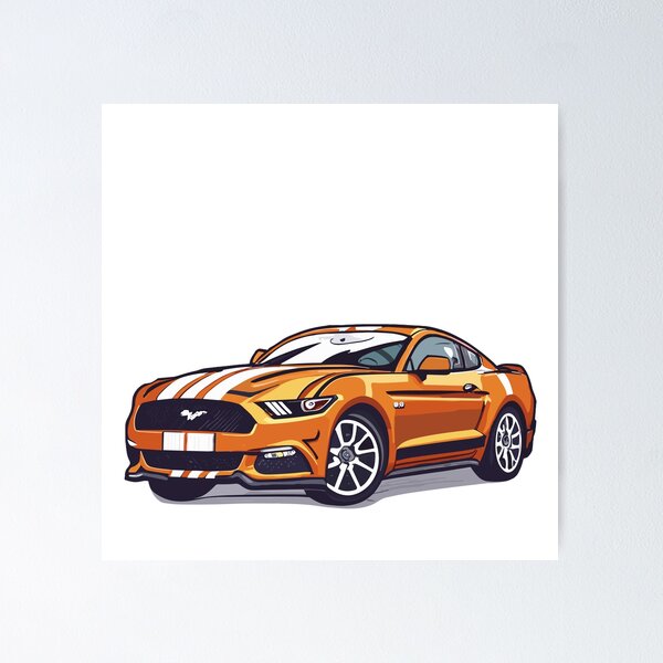 "Ford Mustang - Cartoon Design" Poster for Sale by PoppinDesigner ...