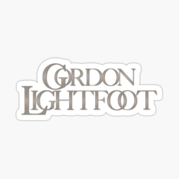 "Gordon Lightfoot logo" Sticker by CoralineHewitt | Redbubble