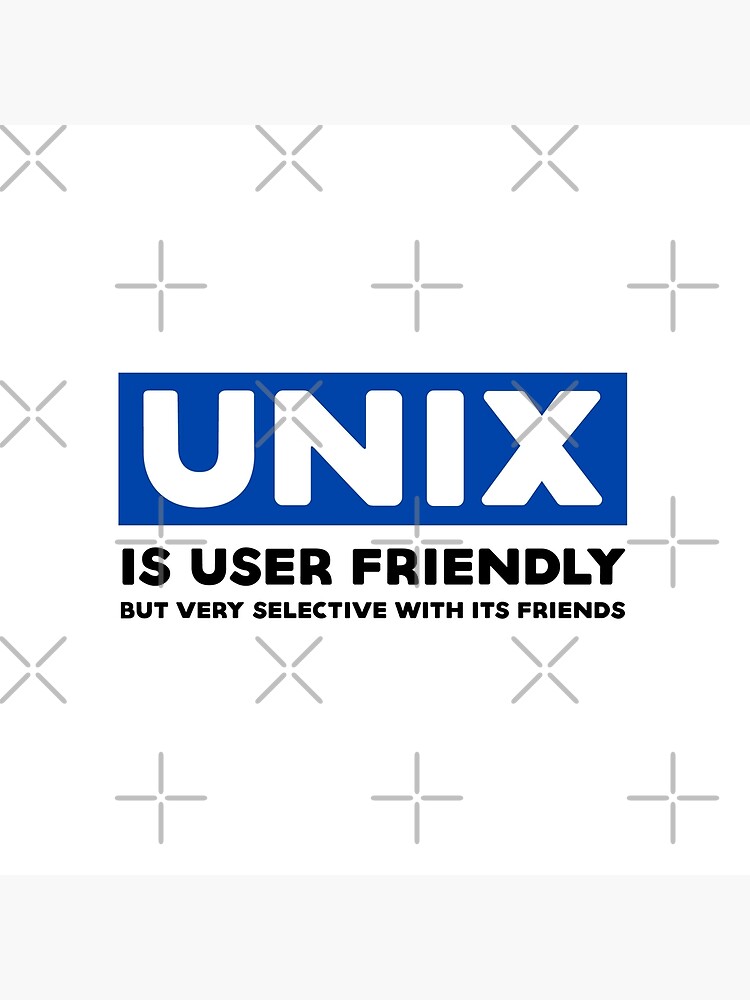 "Unix is User Friendly - Funny Programming Jokes - Light Color" Throw Pillow for Sale by ...