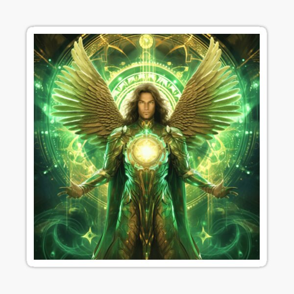 "Archangel Raphael Series Fantasy" Sticker for Sale by Divine-Arts ...