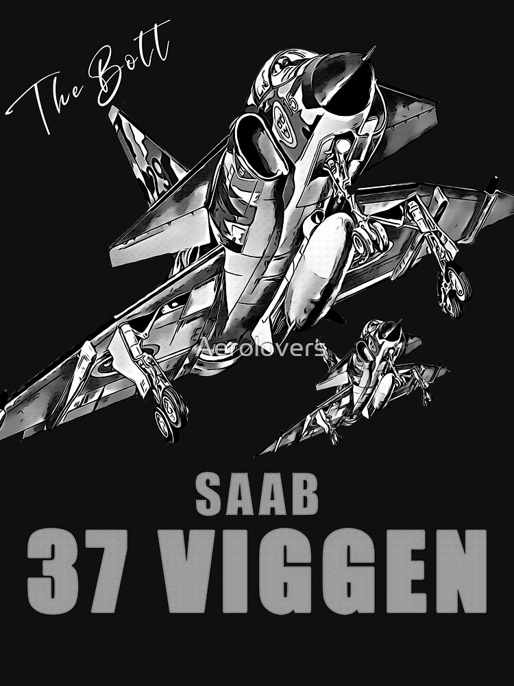 "Saab 37 Viggen Swedish Multi Combat Aircraft" Essential T-Shirt for ...