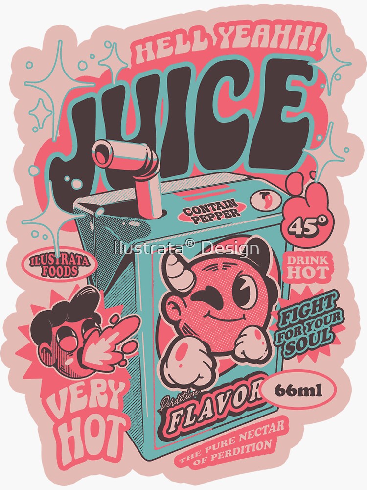 "Hell Yeah Juice - Cream " Sticker for Sale by ilustrata | Redbubble