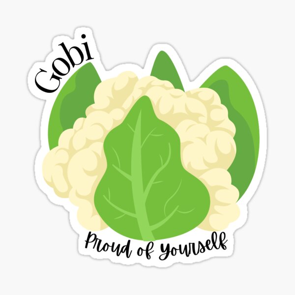"GOBI PROUD OF YOURSELF desi theme" Sticker for Sale by billionairebrnd ...