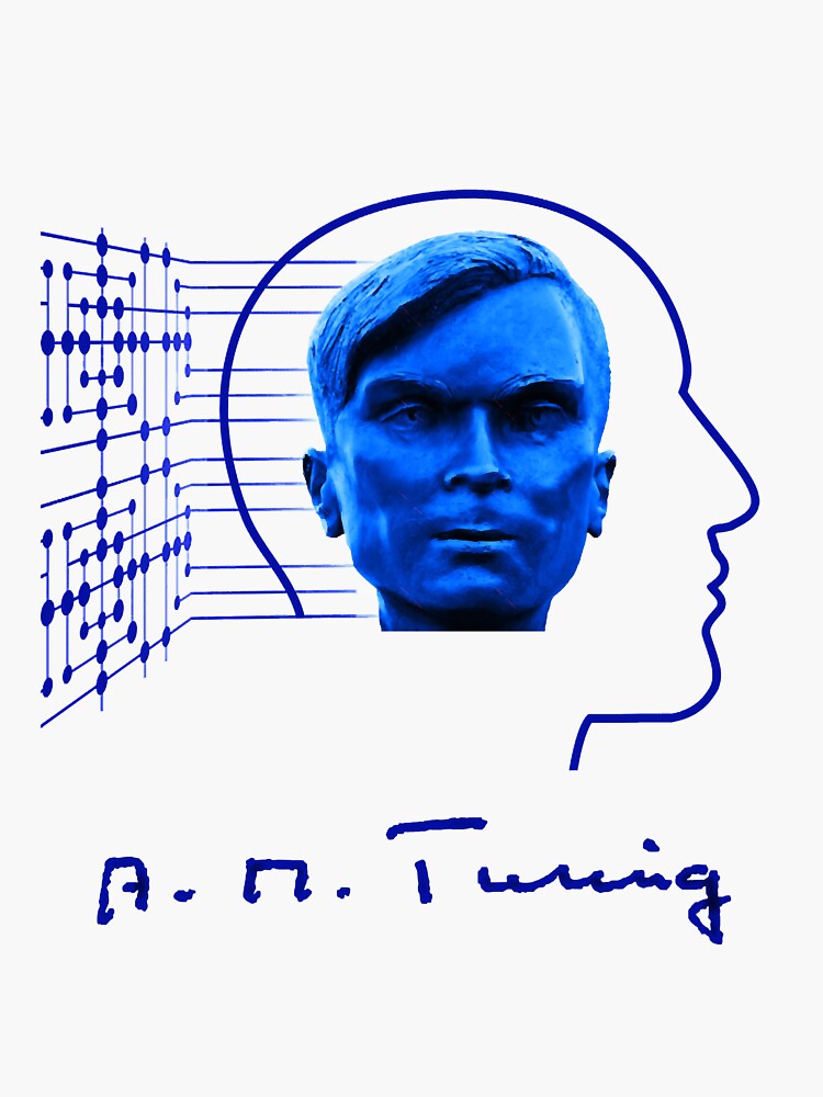 "Alan turing, alan, turing, turing portrait" Sticker for Sale by hw ...