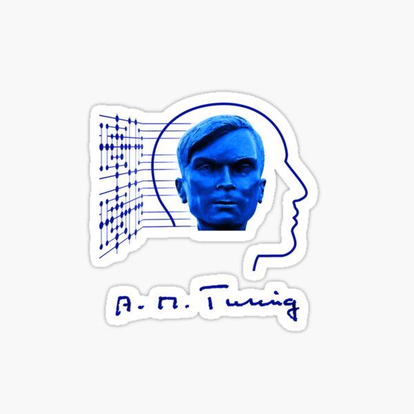 "Alan turing, alan, turing, turing portrait" Sticker for Sale by hw ...
