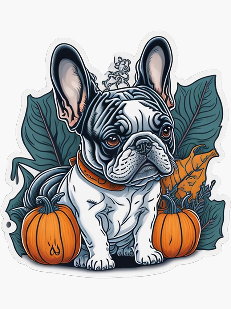 "Halloween Frenchie" Sticker for Sale by Justin-Kase | Redbubble