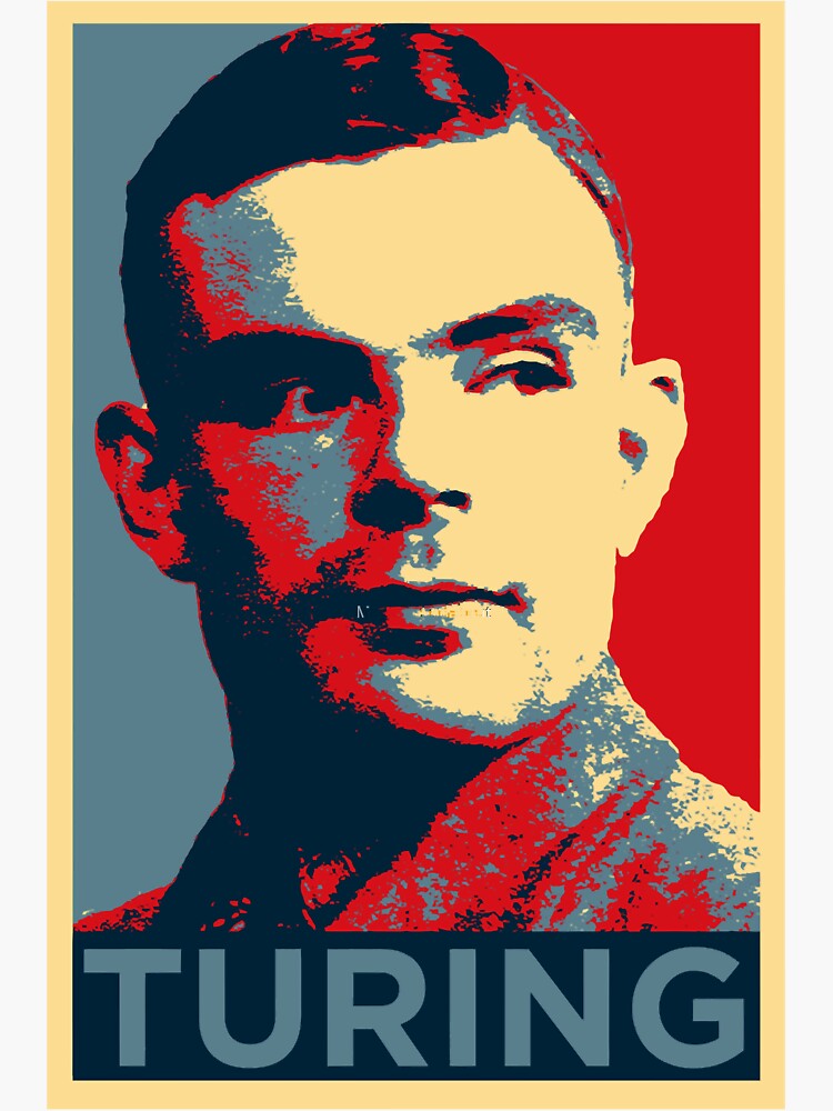 " Alan turing, turing, andy wahrol, pop art" Sticker for Sale by fo ...