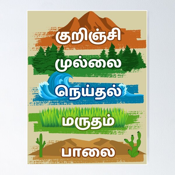 "kurunji mullai neithal marutham paalai 5 state of lands in tamil ...