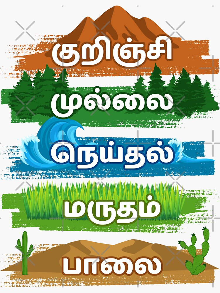 "kurunji mullai neithal marutham paalai 5 state of lands in tamil ...