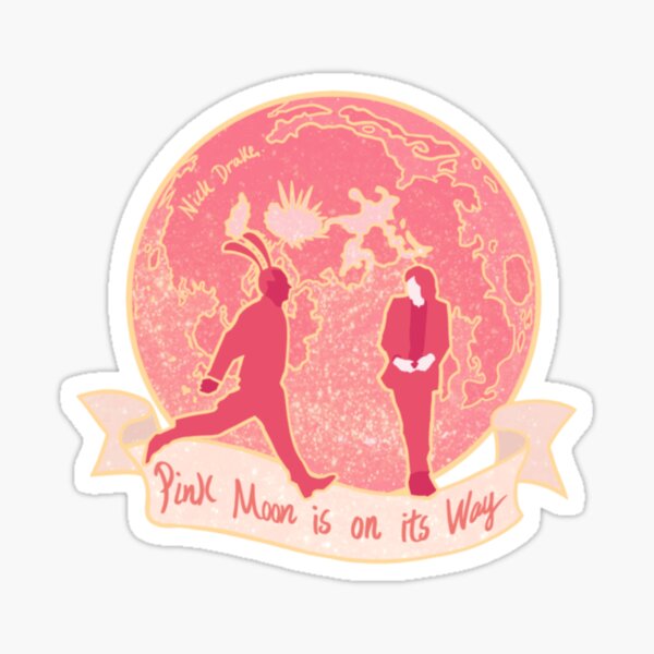 "Nick Drake Pink Moon" Sticker by ShaneaWhitaker | Redbubble