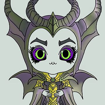 "Chibi Maleficent " Sticker for Sale by IslaImages | Redbubble