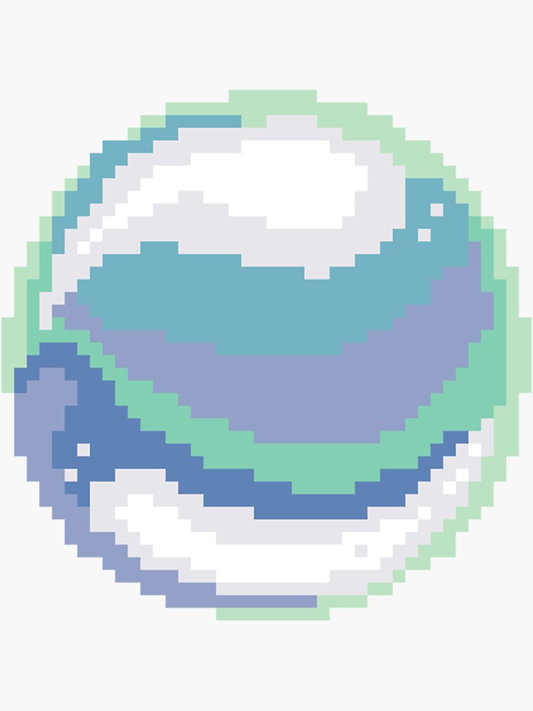 "Opal Crystal Pixel Art / October Birthstone Pixel Art" Sticker by PixlPrints | Redbubble