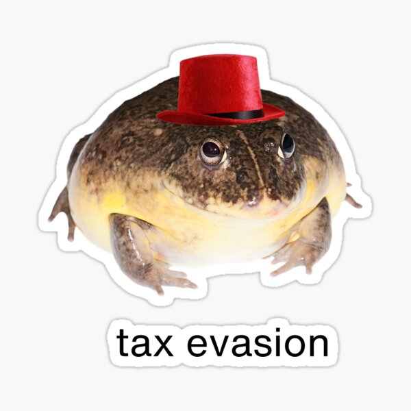 "Tax Evasion Frog" Sticker for Sale by otterology | Redbubble