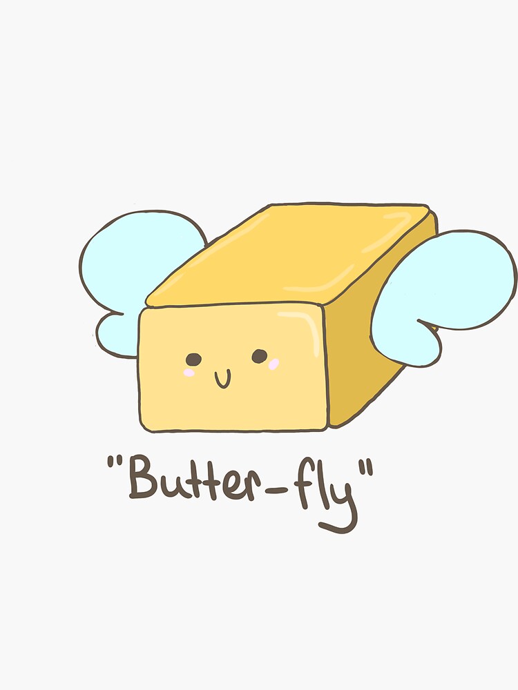 "Cute flying butter-fly" Sticker for Sale by quimpsy | Redbubble