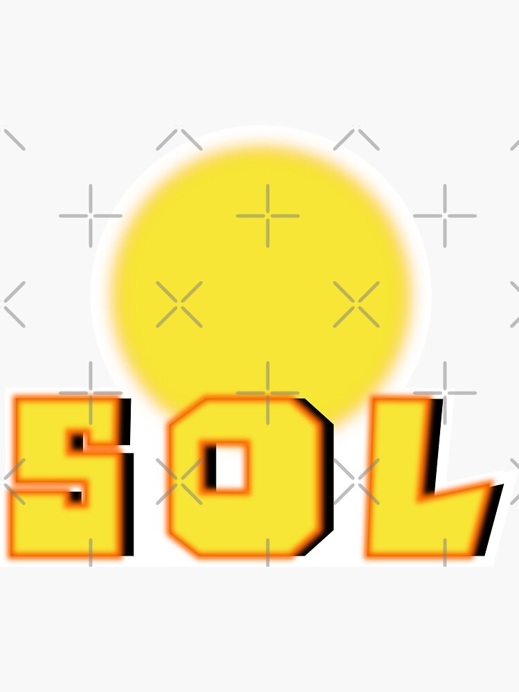 "Sol: The Sun" Sticker for Sale by ArashiiGames | Redbubble
