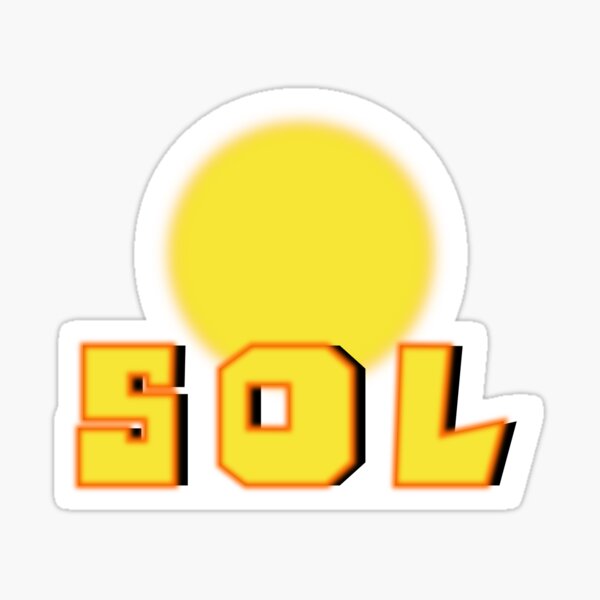 "Sol: The Sun" Sticker for Sale by ArashiiGames | Redbubble