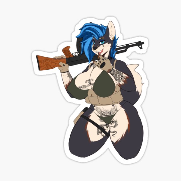 "Tacticool Nikki" Sticker for Sale by NikkisFloof | Redbubble