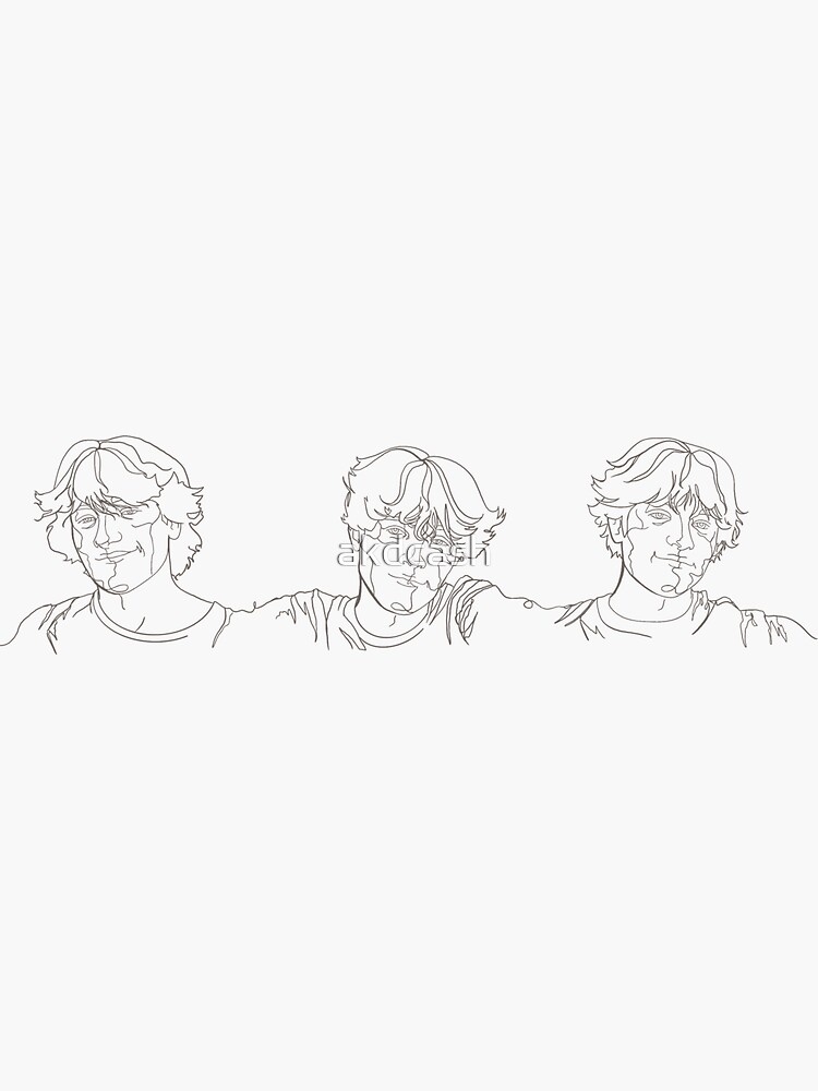 "Sturniolo Triplet Line Art" Sticker for Sale by akdcash | Redbubble