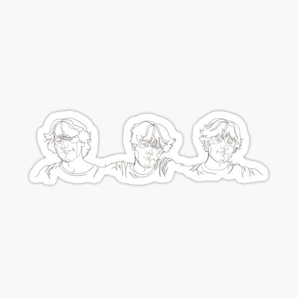 "Sturniolo Triplet Line Art" Sticker for Sale by akdcash | Redbubble