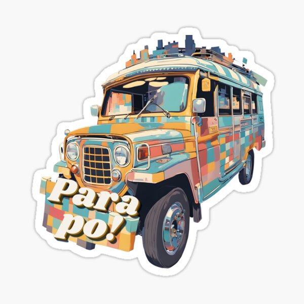 "para po Philippine jeepney" Sticker for Sale by defpoint | Redbubble
