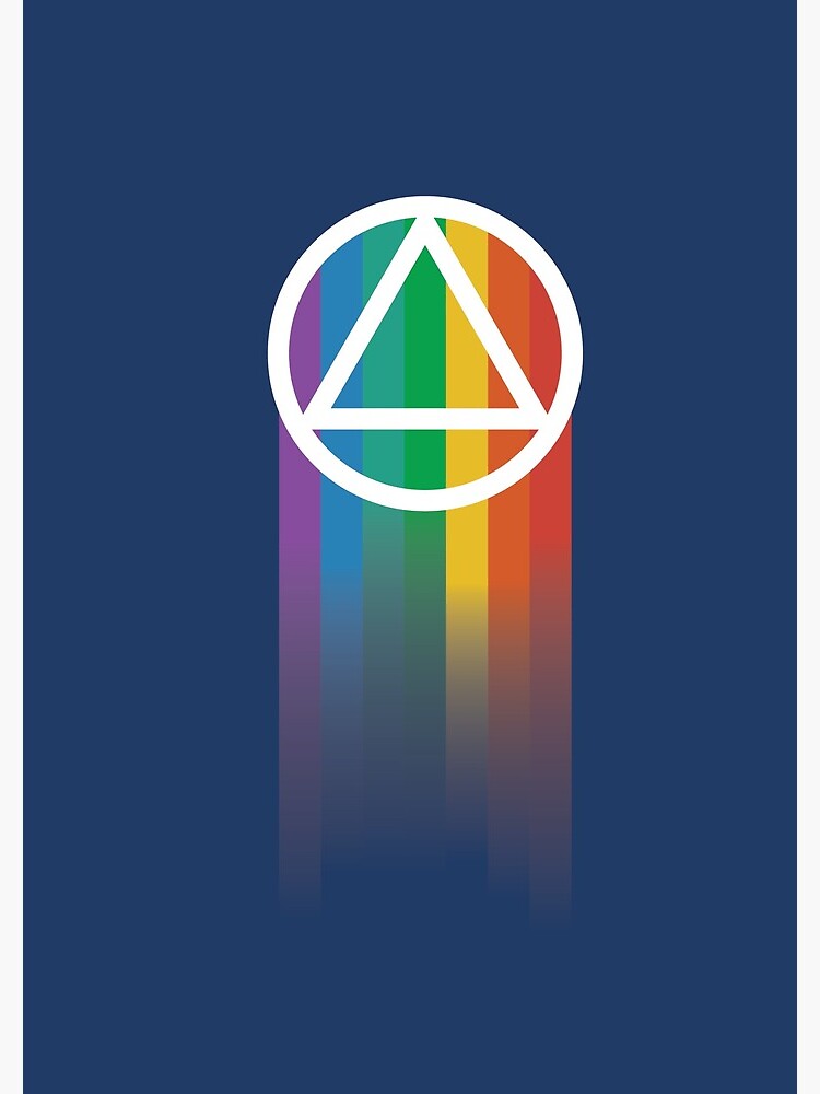 "AA (Alcoholics Anonymous) Logo with Shooting Rainbow" Spiral Notebook ...