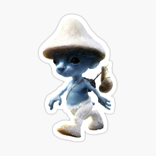 "Blue smurf cat meme" Sticker for Sale by Lidel | Redbubble