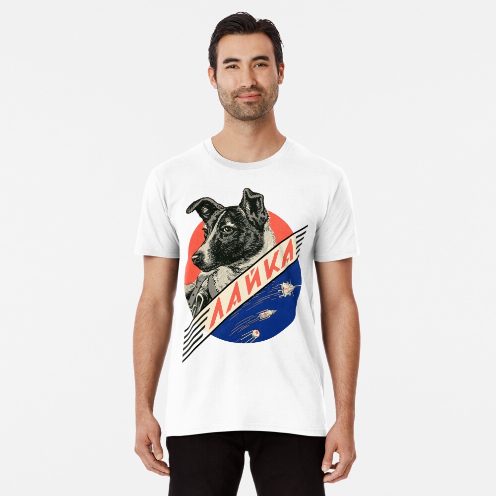 "Laika first space dog — Soviet space" Sticker for Sale by ...