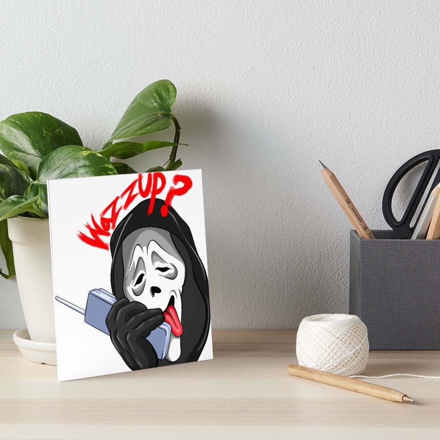 "Ghostface wazzup? " Poster for Sale by JackDraws88 | Redbubble