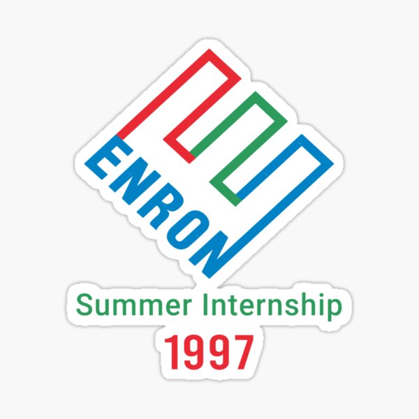 "Enron Summer Internship" Sticker by NorrisGrandbo | Redbubble