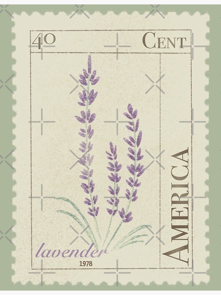 "Vintage Lavender stamp" Poster for Sale by NirHevlin | Redbubble