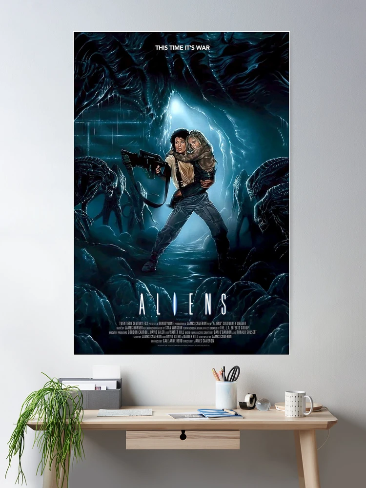 Aliens Poster Print 1986 Original 13in X 19in