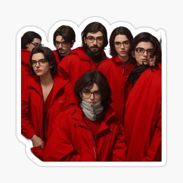 "Money Heist" Sticker for Sale by lcamshop | Redbubble