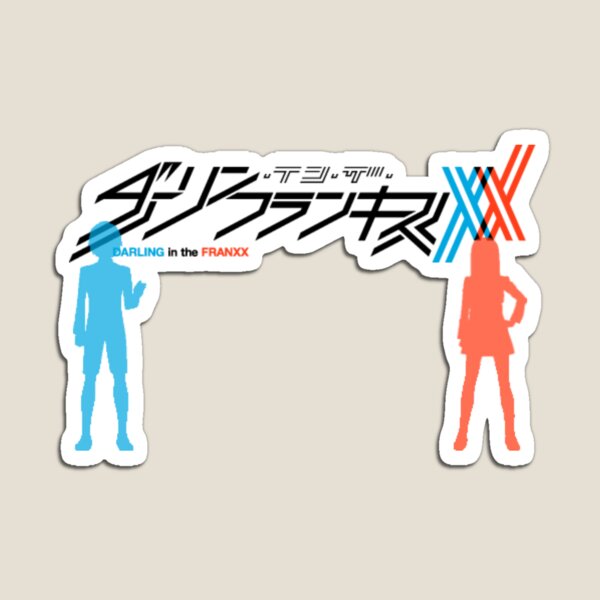 "Darling in the franxx Hiro+Zero two logo" Magnet for Sale by eevster72 ...