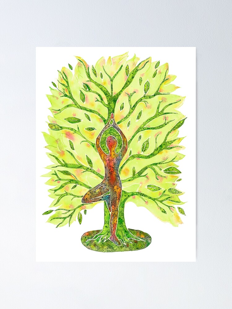 "Yoga - Tree Pose" Poster by mishyrowan | Redbubble