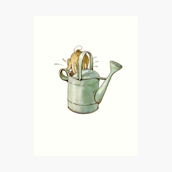 "Peter Rabbit Adventure: Hiding from Mr. McGregor" Art Print by ...