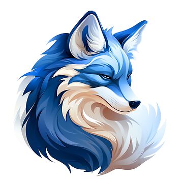 "Blue fox logo" Sticker for Sale by FoxIsland | Redbubble