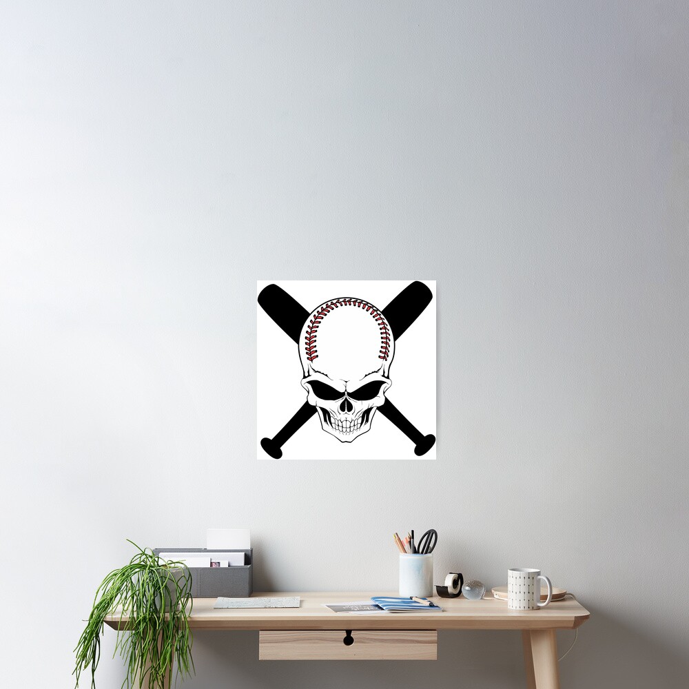 "Baseball Jolly Roger" Poster for Sale by beloknet | Redbubble