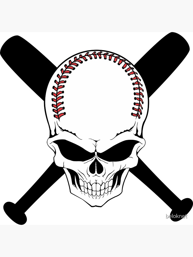 "Baseball Jolly Roger" Poster for Sale by beloknet | Redbubble