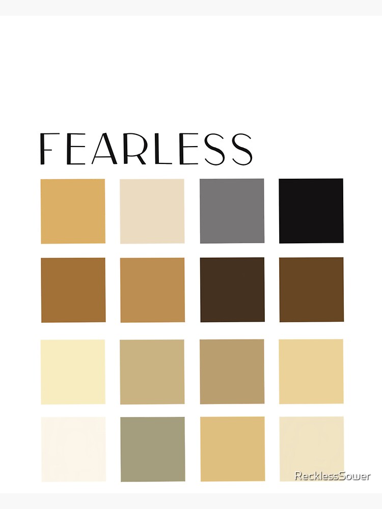 "Taylor Swift Fearless Era Color Palette " Sticker for Sale by ...