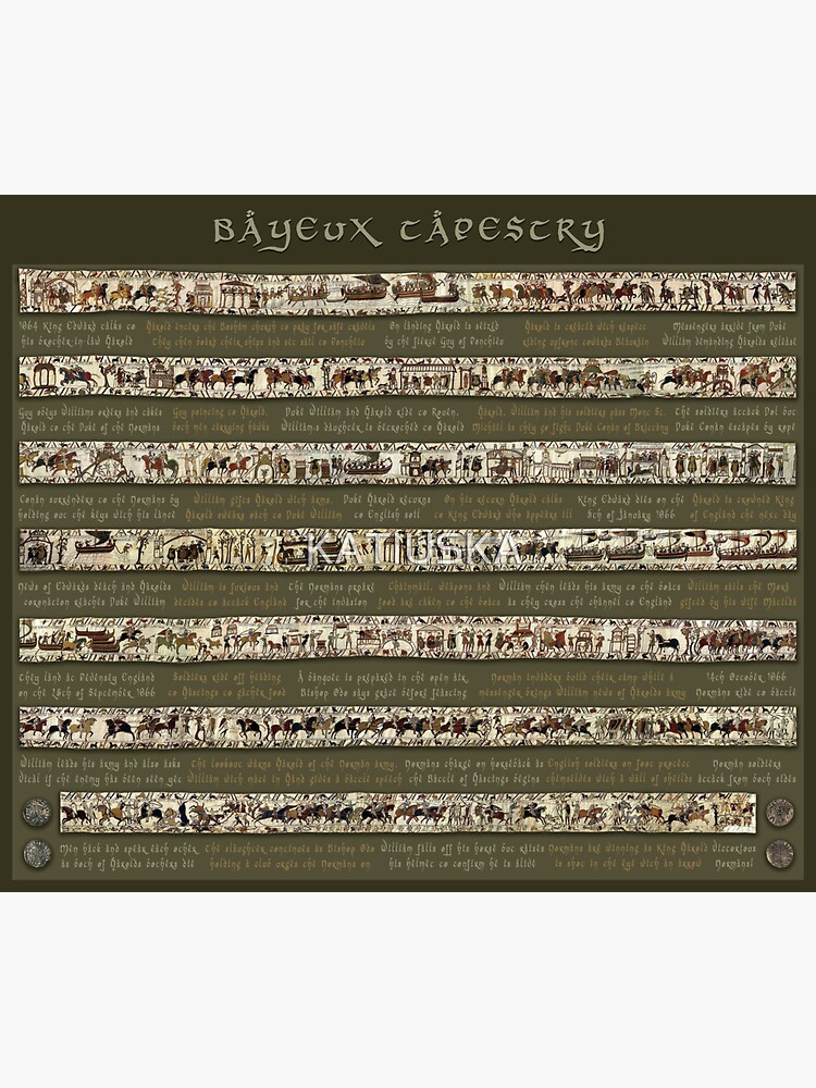 "Bayeux Tapestry-Full scenes with story" Sticker for Sale by KATIUSKA ...